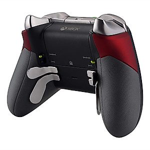 eXtremeRate Shadow Red Replacement Faceplate Shell Side Rails for Xbox One Elite Controller (Model 1698) - Controller & Back Shell NOT Included
