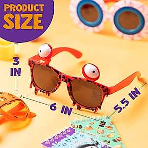 JOYIN 8Pcs Halloween Glasses Frame Costume Eyeglasses Halloween Eyeglasses Halloween Party Glasses for Kids Boys Girls Halloween Party Supplies and Party Favors, Assorted Styles (One Size Fits All)