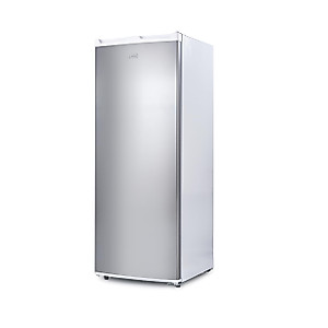 Commercial Cool Upright Freezer, Stand Up Freezer 6 Cu Ft with Reversible Door, White with VCM Door