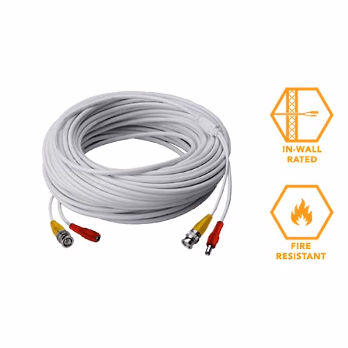 Lorex RG59 Power Accessory Cable, High Performance BNC Video Cable for Security Camera Systems, for Analog HD (CVI/TVI/AHD/MPX) or Analog (CVBS) Surveillance System, 250 feet (76m)