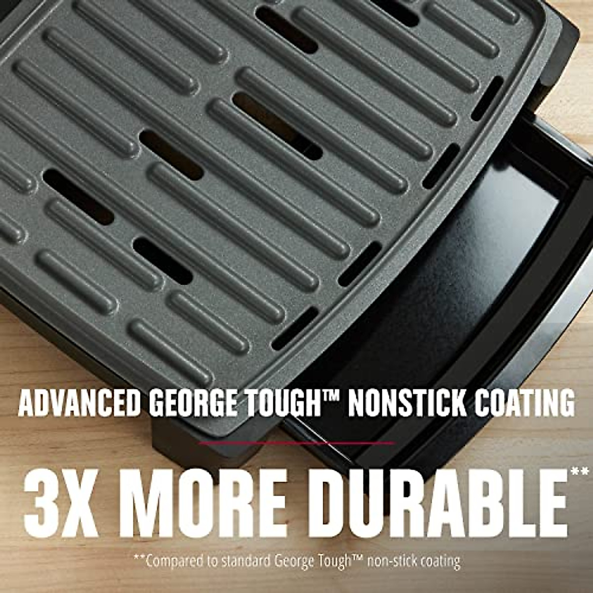 George Foreman® Contact Submersible™ Grill, NEW Dishwasher Safe, Wash the Entire Grill, Easy-to-Clean Nonstick