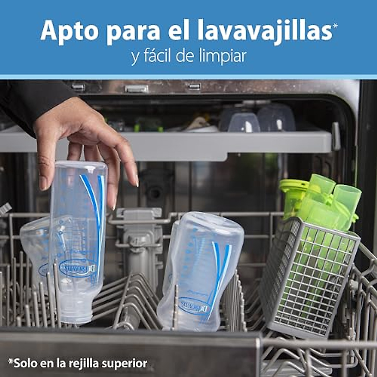 Dr. Brown's Natural Flow® Anti-Colic Options+™ Wide-Neck Bottle Essentials Gift Set with Breast-Like Nipple,100% Silicone HappyPaci™ Pacifier and Baby Bottle Travel Caps