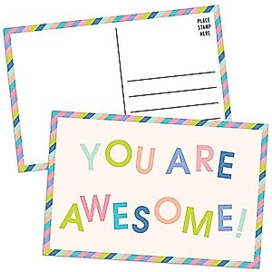 Sweetzer & Orange You Are Awesome Cards Postcards Pack (60 Post Cards) 4x6 Postcards for Kids and Adults. Positive Affirmations Cards, Kindness Cards, Employee Appreciation Awesome Notes