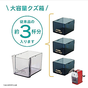 CARL Pencil Sharpener, CC-2000, Black, 5-Point Selector. Manual, Quiet for Office and Home Desks, School Classroom, CUI19018