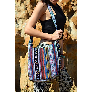 Your Cozy Sling Purse Hippie Bags For Women Crossbody Bag Thai Top Handmade Shoulder Bag with Adjustable Strap Tribe-02