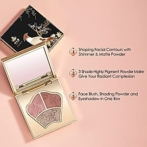 CATKIN Powder Blush Pink Nude Eyeshadow Palette Cheek Highlighter Makeup Palette (C01 Pink)