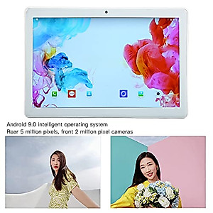 Pomya Tablet, 10.1 Inch IPS LCD Full Screen Tablet with Dual Cameras, 4G LTE Dual SIM Card Tablet for Android 9.0, 4GB RAM 64GB ROM Octa Core Tablet for Daily Use