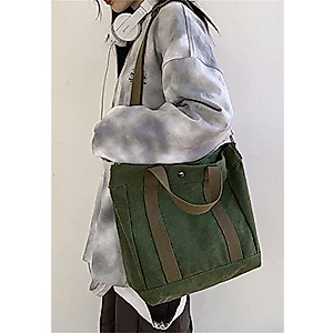 Unisex Shoulder Bag Canvas Hobo Bag for Women Men Retro Crossbody Bag Satchel Purse Tote Handbag Large Casual