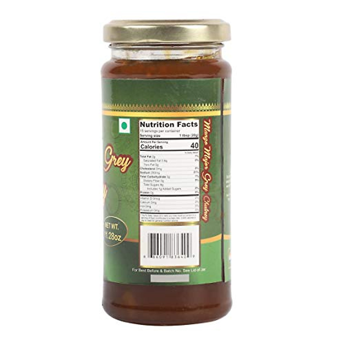 TAJ Mango Major Grey Chutney | 320g (11.28oz)