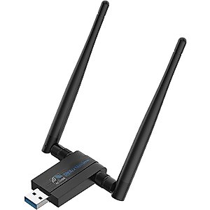 Blueshadow AC1300 USB WiFi Adapter - 2.4G/5G Dual Band Wireless Network Adapter for PC Desktop, MU-MIMO WiFi Dongle, USB 3.0, Supports Windows11/10/8/7/Vista/XP, /Mac OS X 10.5-10.15