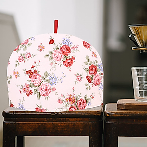 DOITOOL Cotton Tea Cosy for Teapot Decorative Floral Tea Pot Cozies Warm Tea Pot Cover Insulated Kettle Cover Warmer for Home Kitchen Table