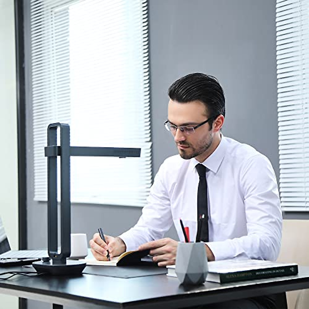 CZUR Aura Pro Portable Book Scanner, A3 Document Scanner, Auto-Flatten & Fingerprint Removal Technologies, Multi-Language OCR, 90° Foldable, for Mac & Windows