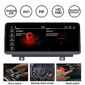 Android10 F30/F31/F32/F33/F34/F36/F80/F82/F83/F84 4+64G Black Screen Display Monitor GPS Navigation Audio Video Stereo Multimedia Player for BMW 3/4 M3 M4 2012-2016 NBT…