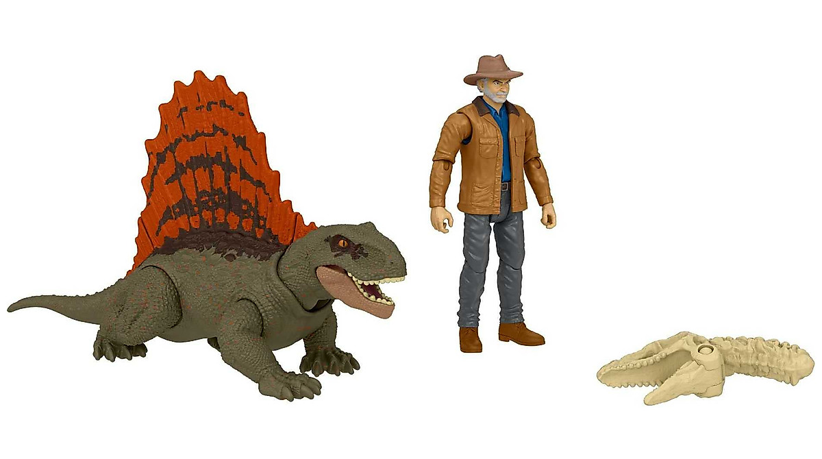 Jurassic World Dominion Action Figures with Dr. Alan Grant & Dimetrodon