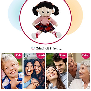 SpecialYou 13.5'' Soft Girl Doll with Cute Tracksuits Stuffed Plush Toy Snuggle Buddy Bedtime Friends Gift for Kids Boys Girls on Christmas Halloween Birthday