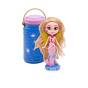 Bright Fairy Friends BFF Mermaid Doll with Color Change Wings, 4 Surprise Mermaid Accessories, Motion Activated Light up Jar, Ideal Nightlight for Kids, Gifts for Kids 3 Years and Older