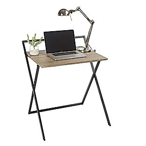 Urban Shop Compact Folding Desk, Wood