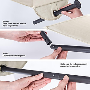 StorageWorks Hanging Closet Organizer with Garment Rod, 4 Section Closet Hanging Shelves, Hanging Clothes Cube Organizer, Mixing of Brown & Beige, 12 ¼" D x 24 ½" W x 28" H