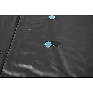 Bestway Round PVC 16 Foot Pool Cover for Above Ground Pro Frame Pools with Drain Holes and Secure Tie-Down Ropes, Black (Cover Only)