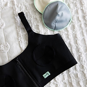 Motif Medical Pumping Bra, Size Large – Plus, Black, Works with Luna, Duo, Twist, and More