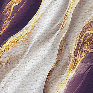 Marble Purple Antifatigue Kitchen Bath Door Mat Cushioned Runner Rug,Washable Welcome Floor Sink Mat,Abstract Gold White Modern Art Waterproof & Non-Slip Comfort Standing Doormat for Kitchen,20"x39"