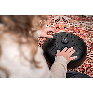 Meinl Sonic Energy Steel Tongue Drum 8 Notes 16" with Mallets, Bag — Sound Healing Instrument for Musical Education, Meditation, ASMR, Yoga