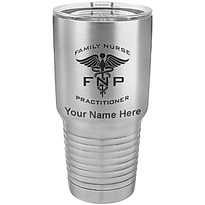 LaserGram 30oz Vacuum Insulated Tumbler Mug, FNP Family Nurse Practitioner, Personalized Engraving Included (Stainless Steel)