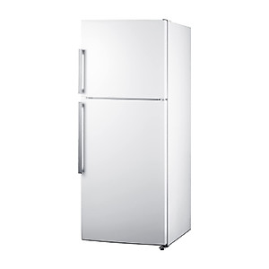 Summit Appliance FF1515W 28" Wide Top Mount Refrigerator-Freezer, Interior LED Lighting, Digital Temperature Control, 13.63 cu.ft Capacity, Frost-free, Open Door Alarm, White Exterior