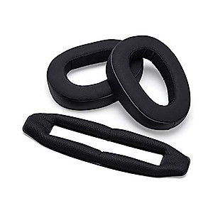 Replacement Ear Pads and Headband Compatible with Sennheiser GSP 500 GSP 550 GSP 600 GSP 670 Headphones. Premium Protein Leather | Soft high-Density Foam | Alcantara | Easy Installation