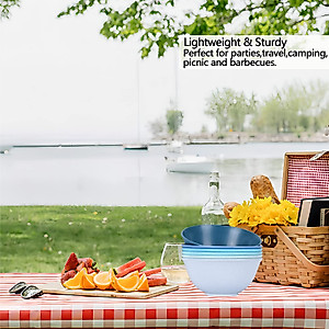 Wheat Garden 40 Oz Large Cereal Bowls, 7.2 inch Wheat Straw Plastic Serving Bowls, Stackable Kitchen Bowls, BPA-Free Dishwasher Microwave Safe -Sturdy Bowls for Fruit,Yogurt,Snack -Set of 6