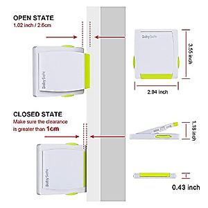 LATIBELL Sliding Glass Door Window Locks - 4 Pack Child Baby Proof Security Locks for Kids Safety Slide Closet Patio Doors, No Screws or Drills Needed