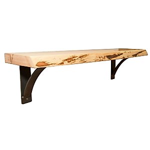 RRD Live Edge Shelf — Rustic Maple Wood — Shelves for Bedroom — Rustic Wall Shelves — Vintage Home Decor — Floating Shelves for Wall — Wooden Shelf - 36"