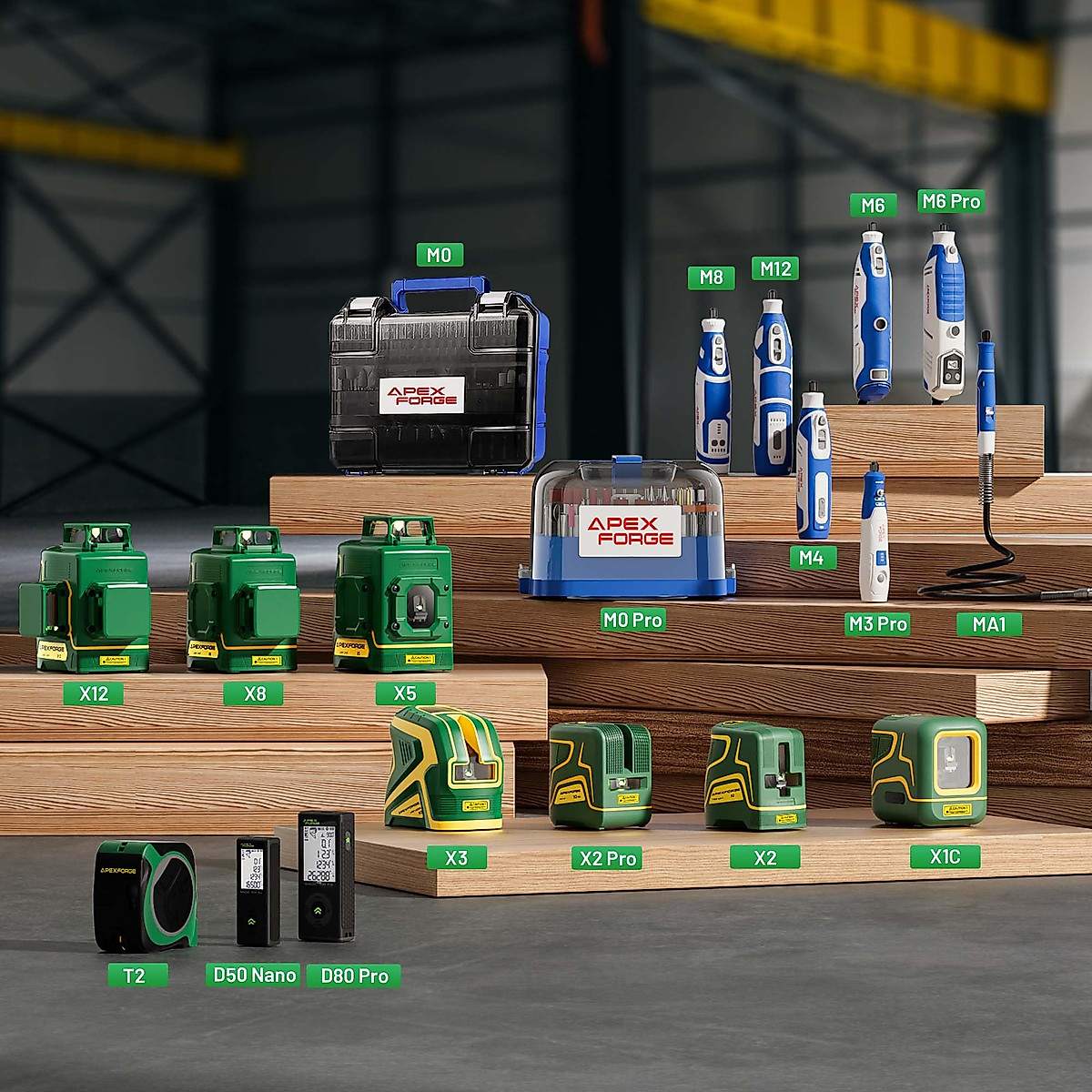 APEXFORGE M4 Cordless Rotary Tool, 4V 2.0Ah Rechargeable Battery, Keyless Chuck, 5-Speeds 25000 RPM, USB-C Charging, 91 Pcs Accessories, Protective Shield, Ideal for Sanding/Carving/Grinding and More