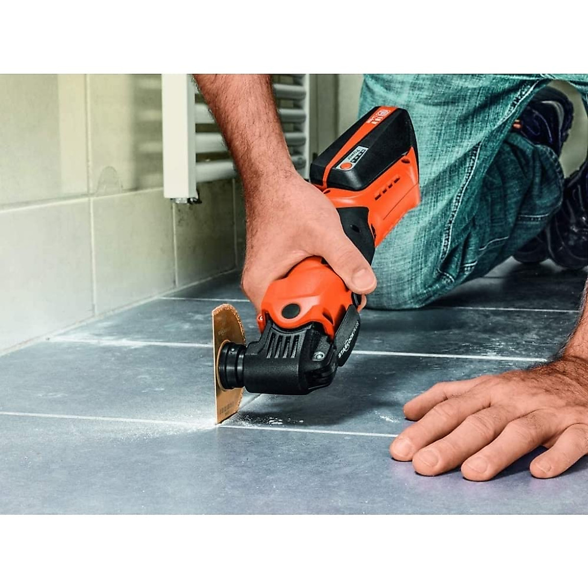 Fein Multimaster Tool AMM 500 Plus Select Oscillating Tool - 18V Battery-Powered Cordless Multi Tool for Interior Work and Renovation - Includes Tool, 1 Universal E-Cut Blade, and Case - 71293362090