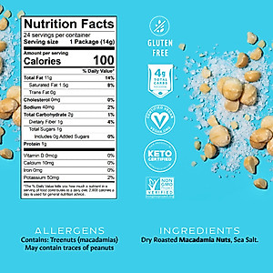 Roasted Macadamia Nuts, Roasted Salted Flavor, 5 Oz Pouches (Pack of 24)