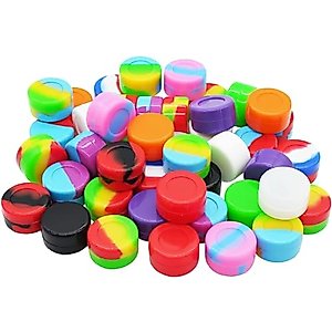 KUVIS 5ml Silicone Wax Containers Concentrate Airtight Oil Non-stick Jars Food Grade (20)