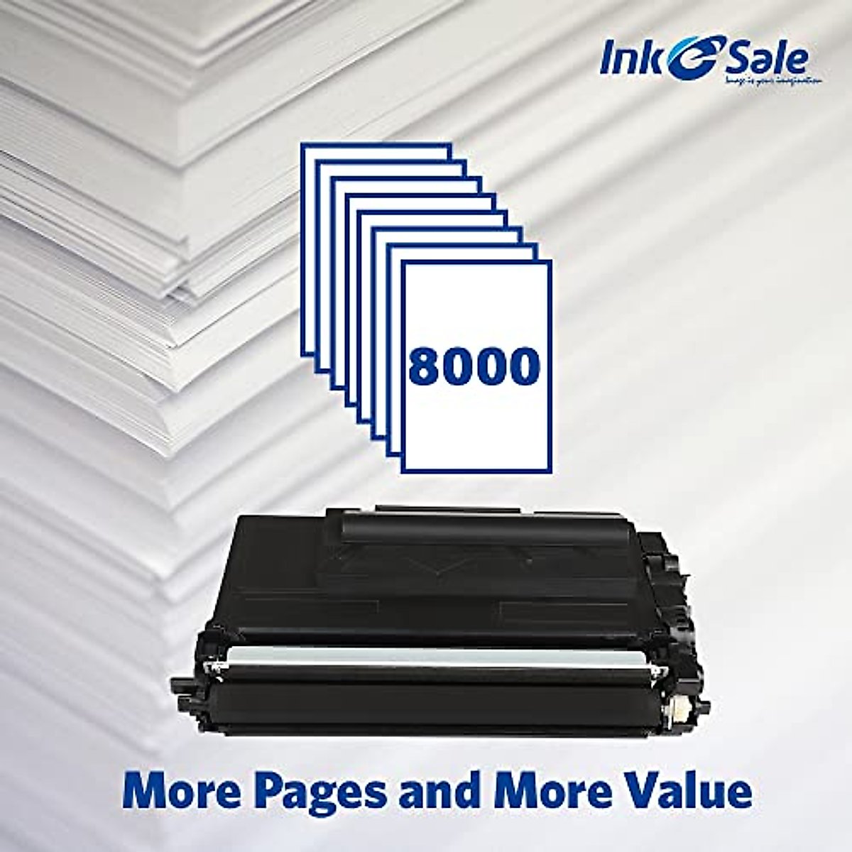 INK E-SALE Compatible Toner Cartridge Replacement for Brother TN850 TN820 use for DCP-L5500DN HL-L5000D HL-L5200DWT HL-L6200DWT MFC-L5700DW MFC-L5800DW MFC-L6700DW (2 Pack Black, Upgraded Version)