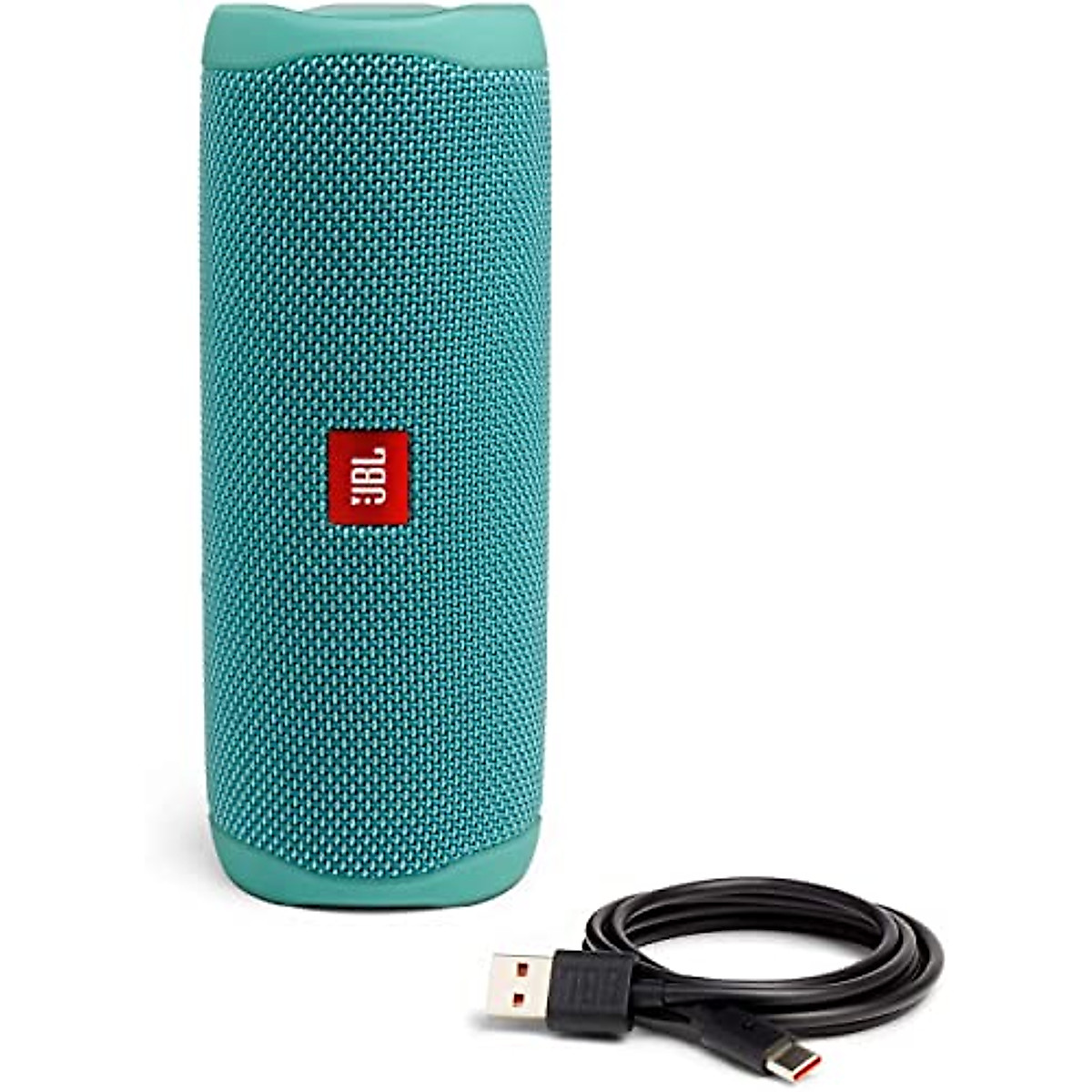 JBL Flip 5 Waterproof Portable Wireless Bluetooth Speaker Bundle with Hardshell Protective Carrying Case (Teal)