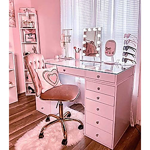 Impressions Vanity Hollywood Tri-Tone XL Makeup Mirror with 12 LED Bulbs, Dressing Mirror with 360 Degree Swivel (White)