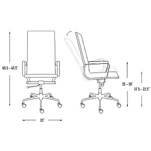 Laura Davidson Furniture SOHO II Tall Back Ribbed Management Chair (Brown)