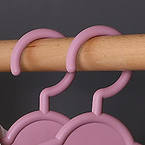 10pcs Clothes Hangers with Clips Plastic Space Saving Non-Slip Skirt Organizer Rotating Swivel Hook Pants Rack Trousers Skirts Clip Hangers for Pants Heavy Duty