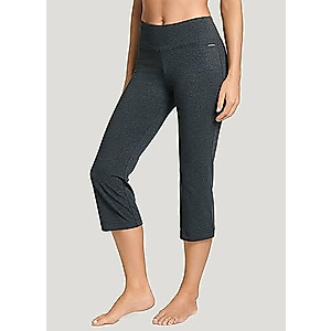 Jockey Women's Activewear Cotton Stretch Flare Capri, Charcoal, L