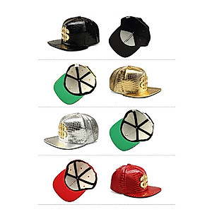 Hip Hop Hat,Flat-Brimmed Hat,Rock Cap,Adjustable Snapback Hat for Men and Women (red)