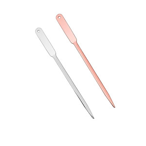 WXJ13 2 Pack Letter Openers Stainless Steel Lightweight Hand Envelope Slitter, Silver and Rose Gold