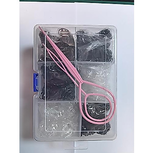 Elastic Hair Bands, 2500Pcs Hair Rubber Bands, Mini Hair Ties for Girls Women, Funtopia Small Hair Elastics with Organizer Box, Soft Hair Elastics for Kid Toddlers (Brown, Black, Clear)