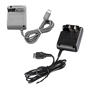 Xahpower Games Accessories Bundle, 1 Pack Gameboy Advance SP Charger and 1 Pack DS Lite Charger