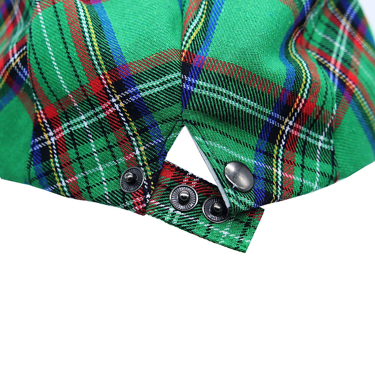 WITHMOONS Newsboy Flat Cap Tartan Check Plaid Outdoors Beret Hat YZ30078 (Green)