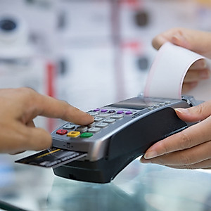 (50 Rolls) LabelMore 2 1/4" X 50' Thermal Paper Rolls, Credit Card Paper Rolls Thermal, Cash Register Roll, Premium Pos Thermal Printer Paper