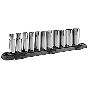 Craftsman Socket Set, SAE, 1/2-Inch Drive, 12-Point, 11-Piece (CMMT12048)