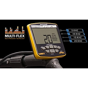 Garrett ACE Apex Metal Detector with 6x11" DD Multi-Flex Viper Search Coil, 20kHz